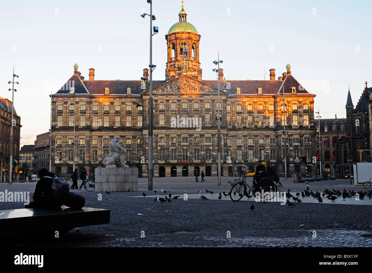 Royal Palace Dam Square Amsterdam Stock Photo - Alamy