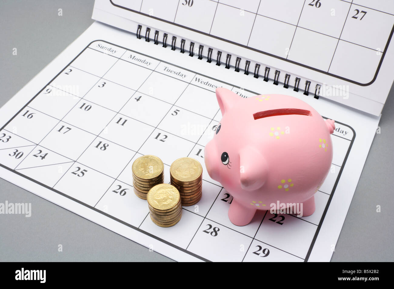 Piggy bank calendar hi-res stock photography and images - Alamy