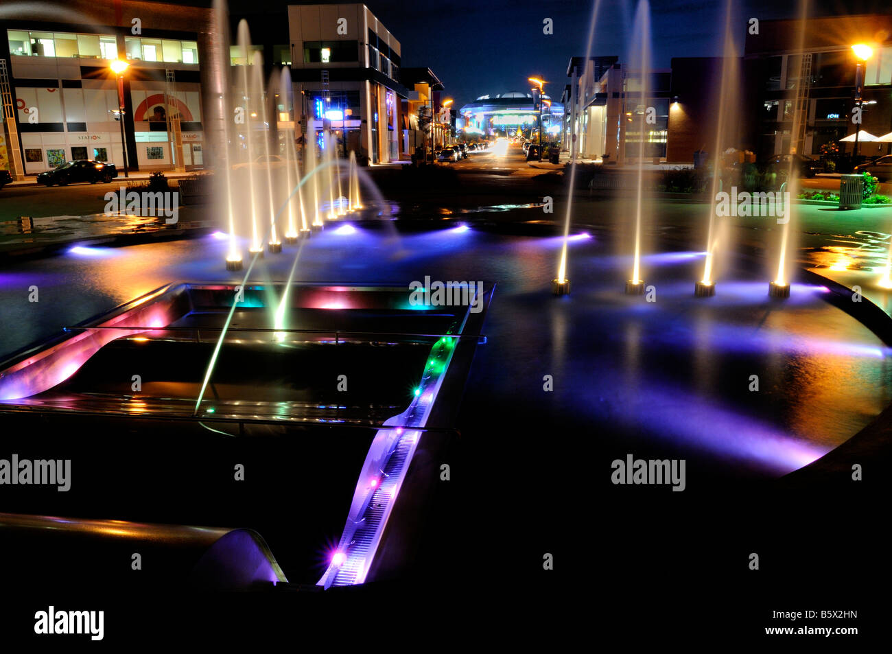 Centropolis fountain at Laval Canada Stock Photo - Alamy