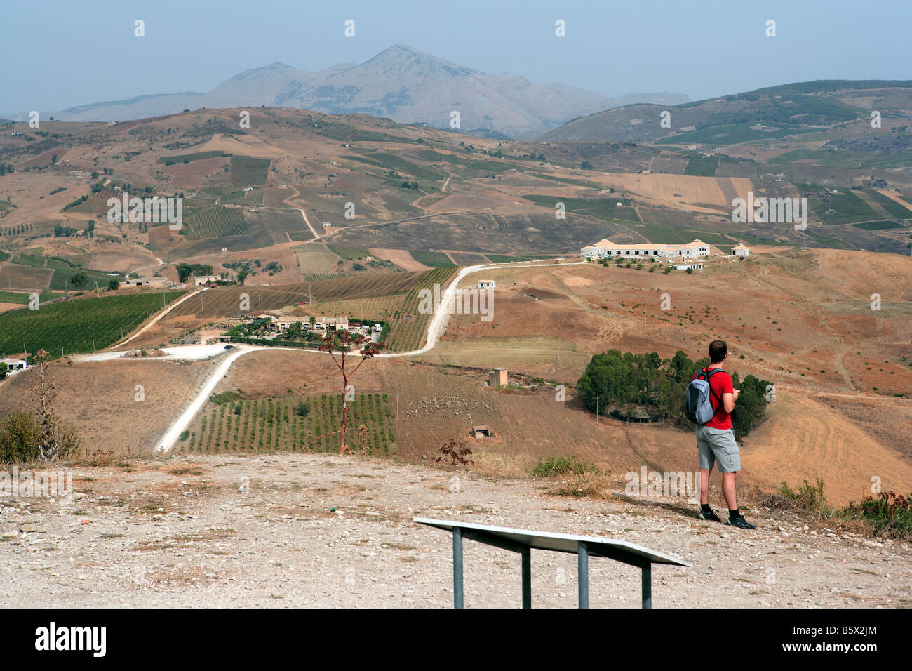 View from Monte Barbaro, Western Sicily Stock Photo - Alamy