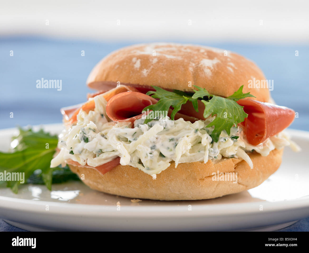 pancetta and cheese mayo bap Stock Photo - Alamy