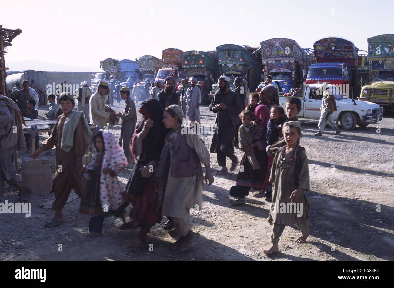 Afghan refugee bus hi-res stock photography and images - Alamy