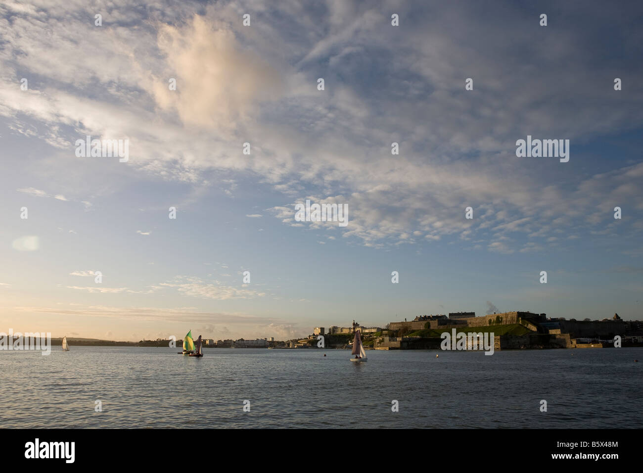 sunset plymouth devon southwest Stock Photo - Alamy