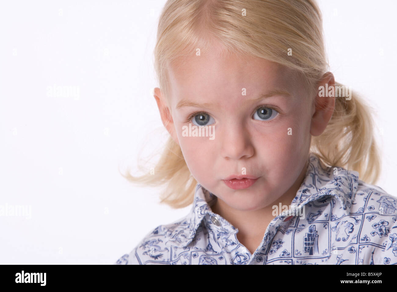 Portrait of a little blond girl Stock Photo - Alamy