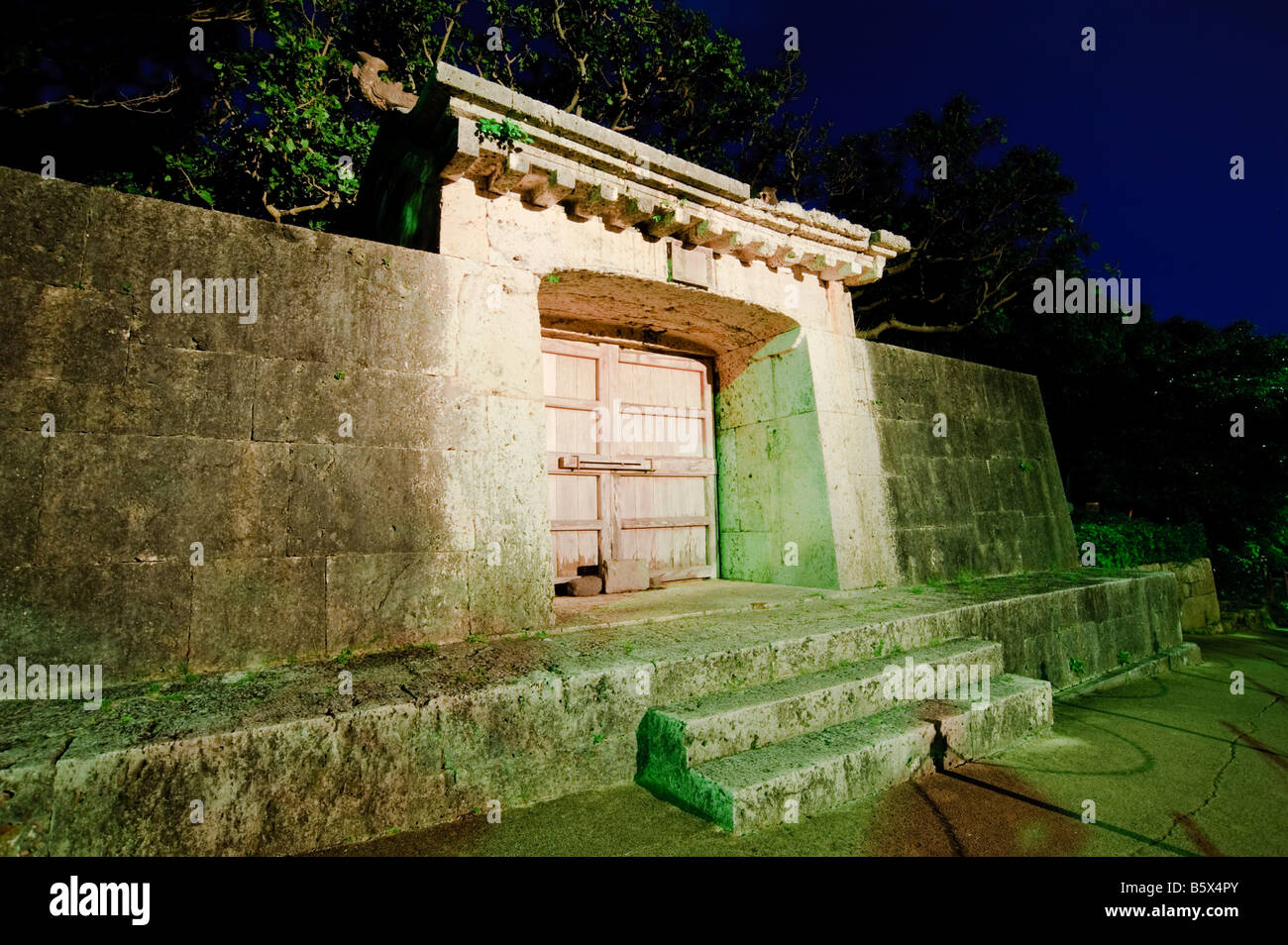 sonohyan utaki shrine gate, shuri castle, naha, okinawa, japan Stock ...