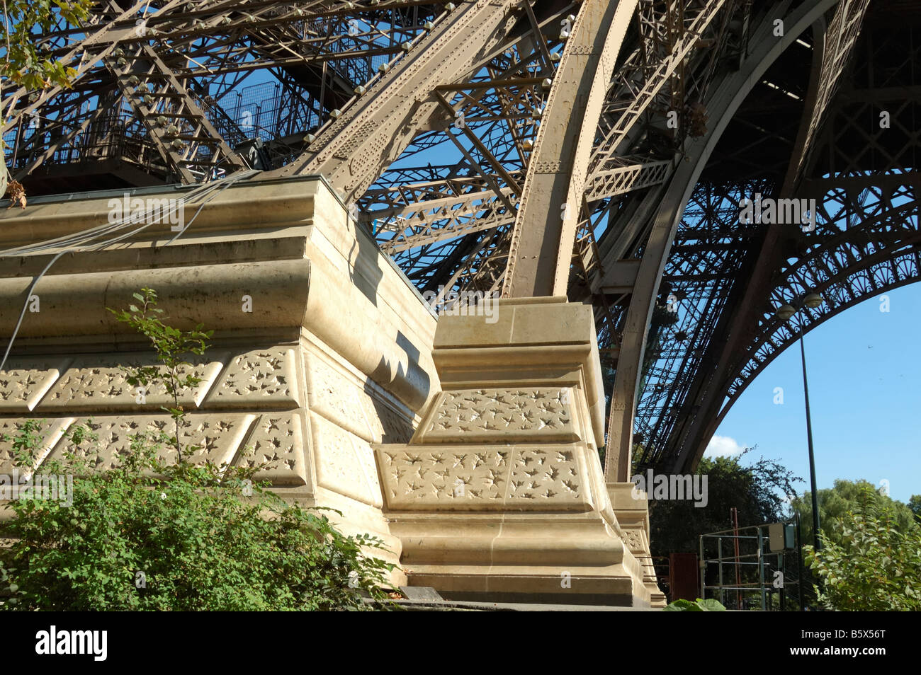 Pilon on Eiffel tower Paris France Stock Photo - Alamy