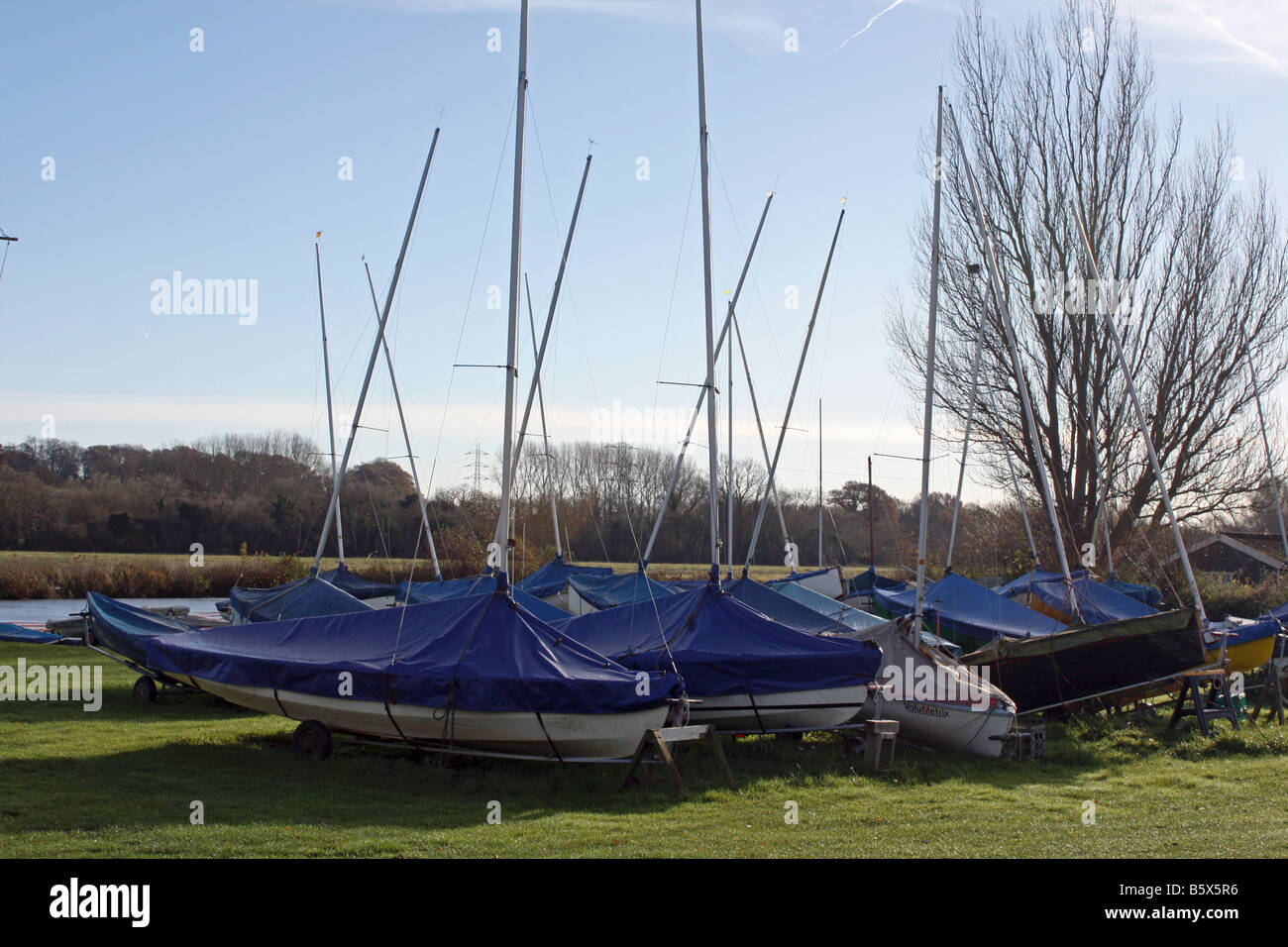 Sailing boats at rest Stock Photo - Alamy