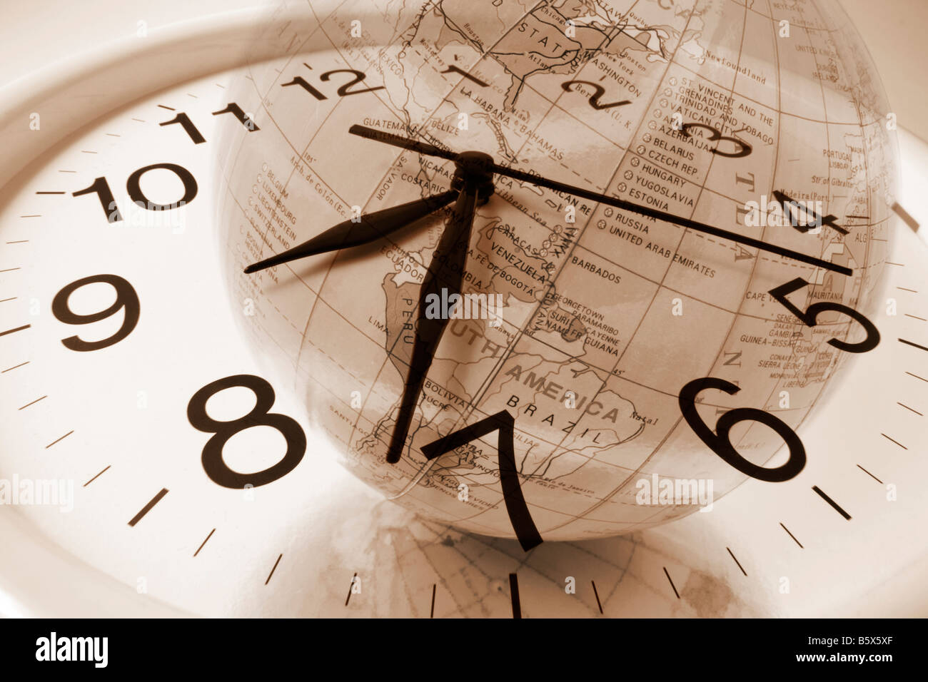Time zone globe hi-res stock photography and images - Alamy