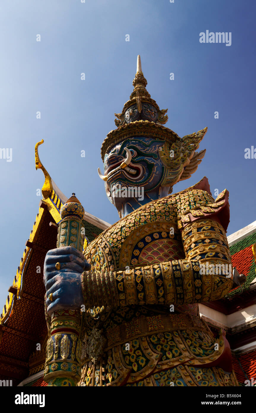 A temple guard statue at the Grand Palace complex in Bangkok, Thailand ...