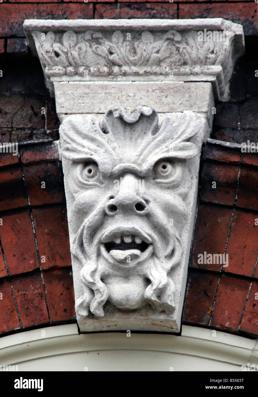 Carved Doorway keystone Stock Photo - Alamy