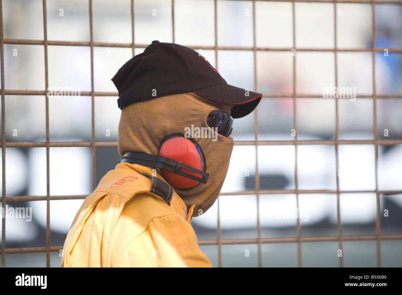 fire marshall wearing fireproof balaclava and eain profile at the Nikon ...