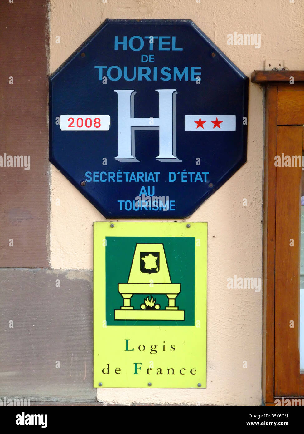 Official classification of french hotels, here a two stars board sign ...