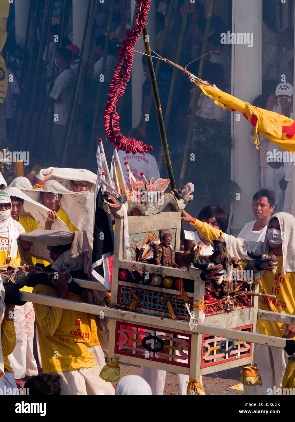 fireworks ready for exploding at the crazy Vegetarian Festival in ...
