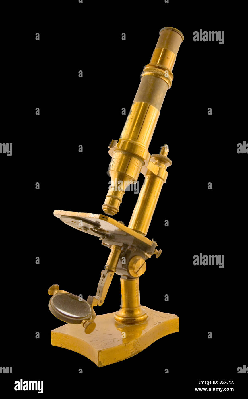 Antique brass microscope hi-res stock photography and images - Alamy