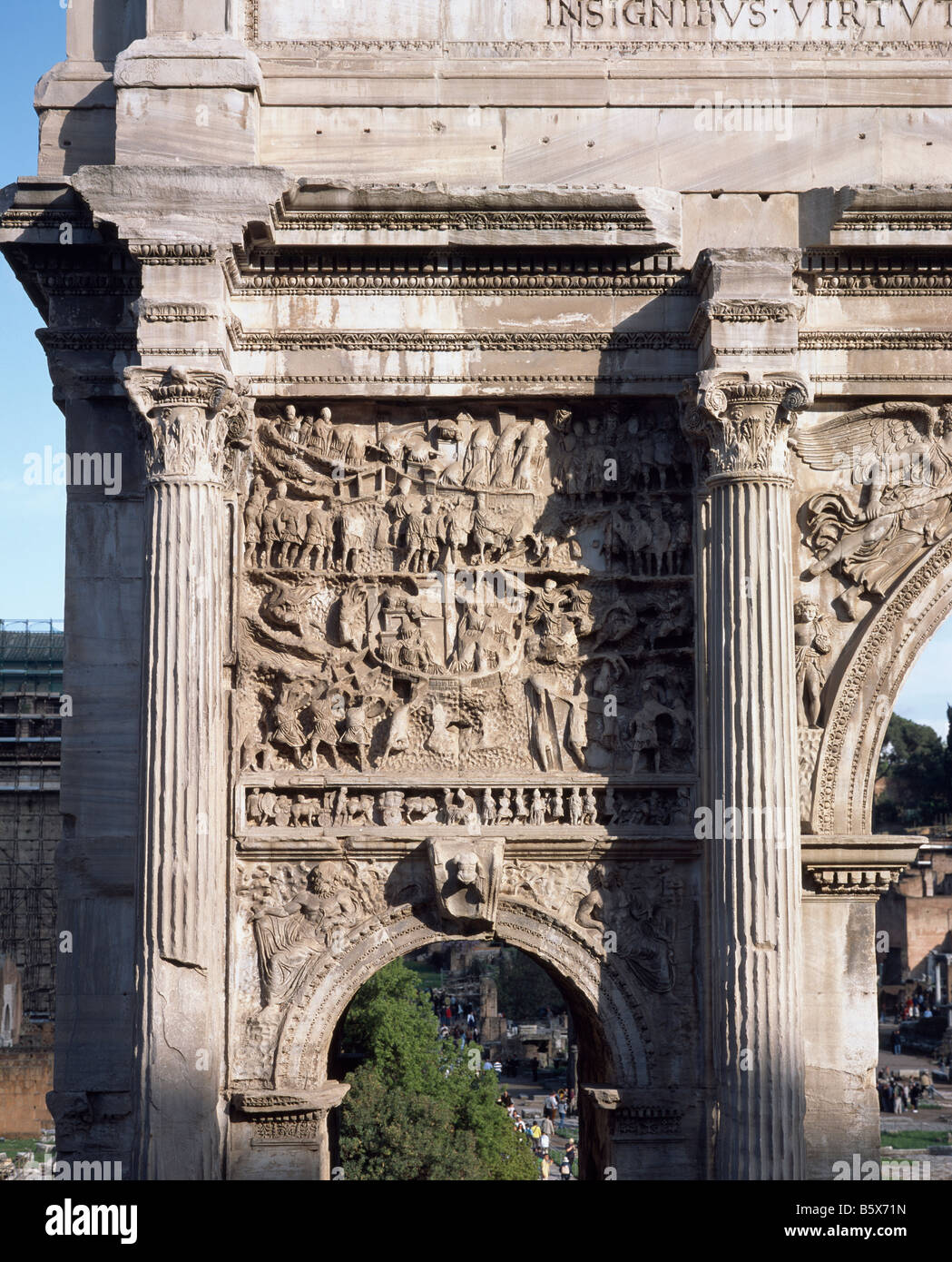 Roman Forum, Arch Of Septimus Severus Stock Photo - Alamy
