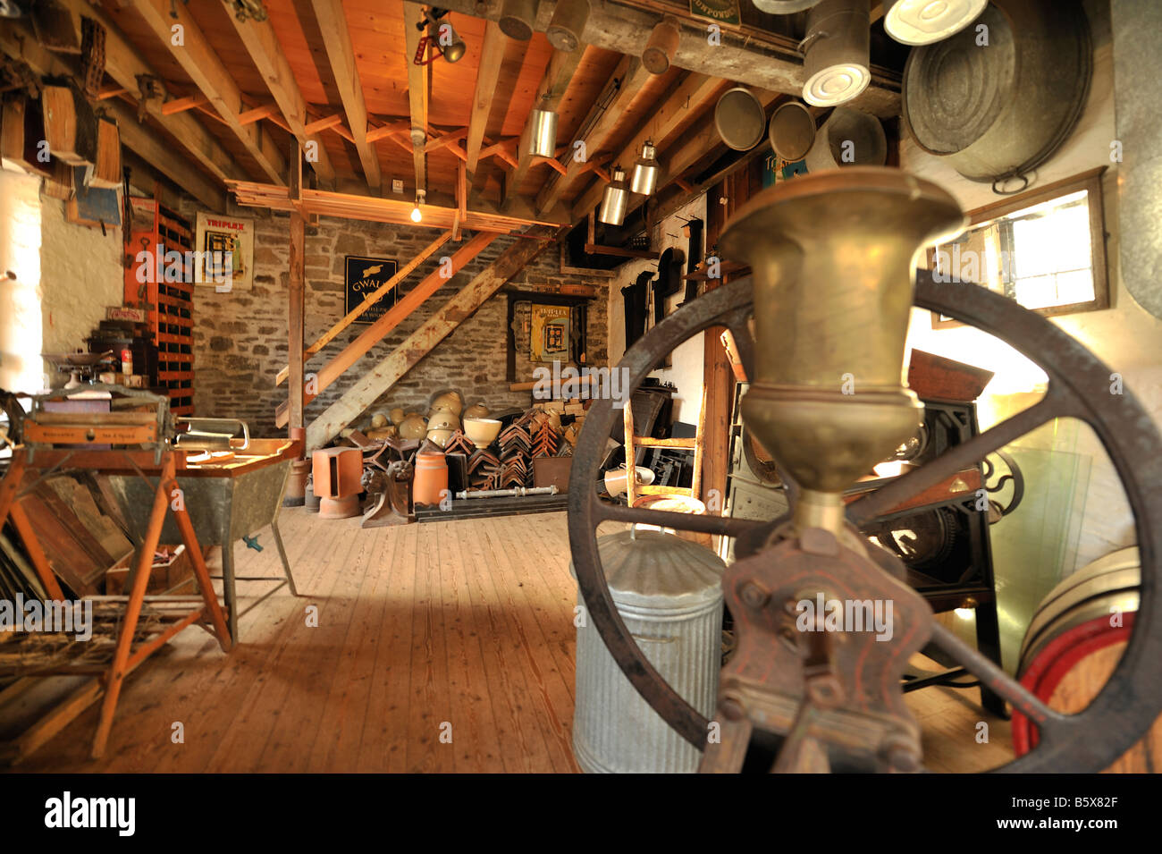 building interior, museum of welsh life, st fagans, cardiff, wales, uk ...
