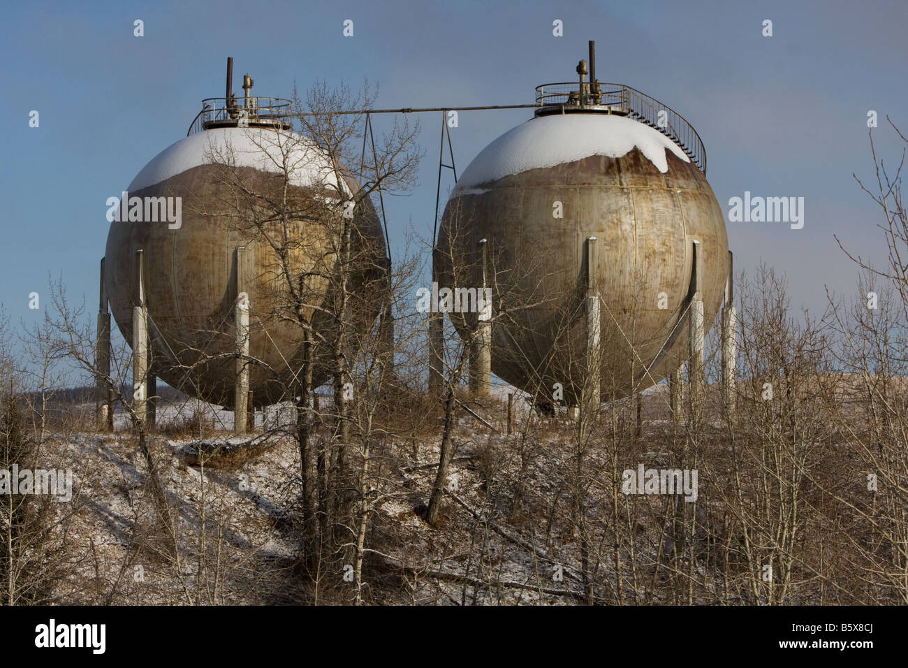 A shot of the historic Turner Valley Gas Plant in Turner Valley Alberta ...