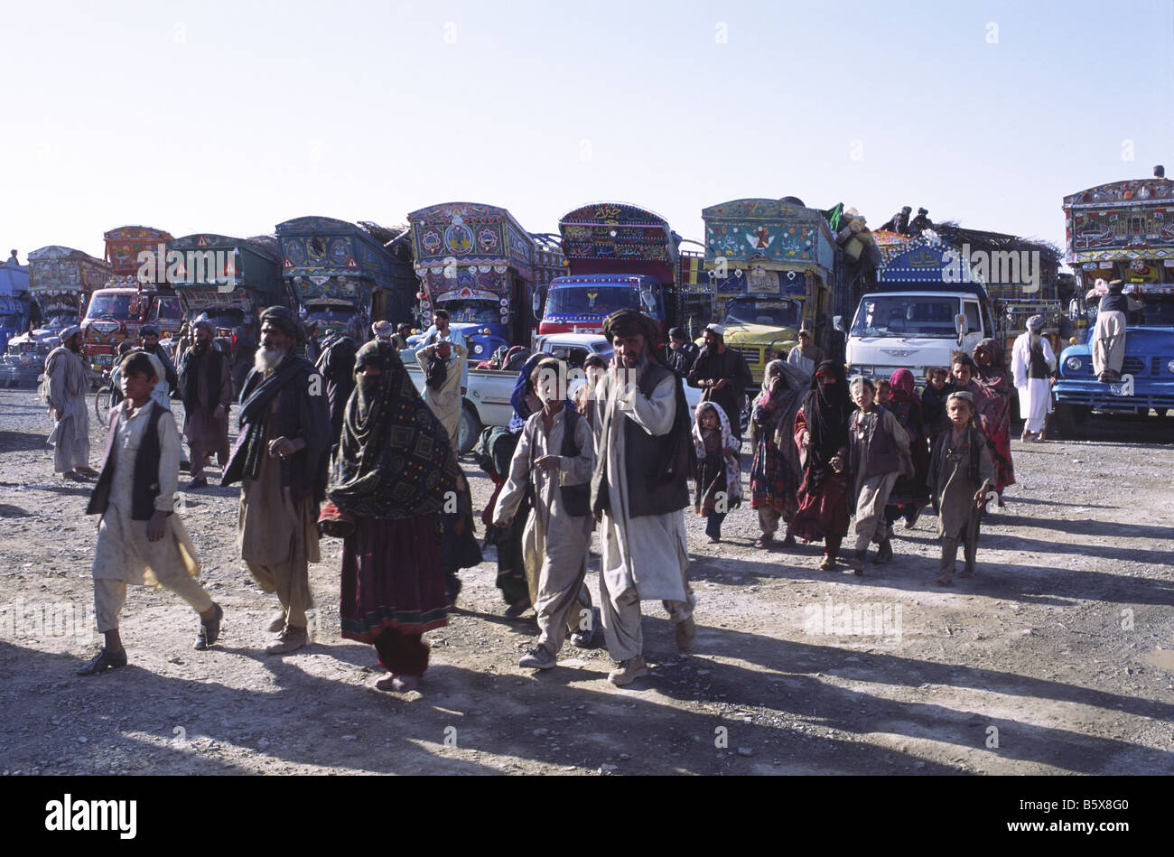 Afghan refugee bus hi-res stock photography and images - Alamy