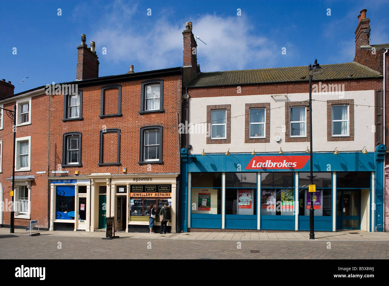 Lowestoft Town center Typical houses Norfolk UK Stock Photo - Alamy