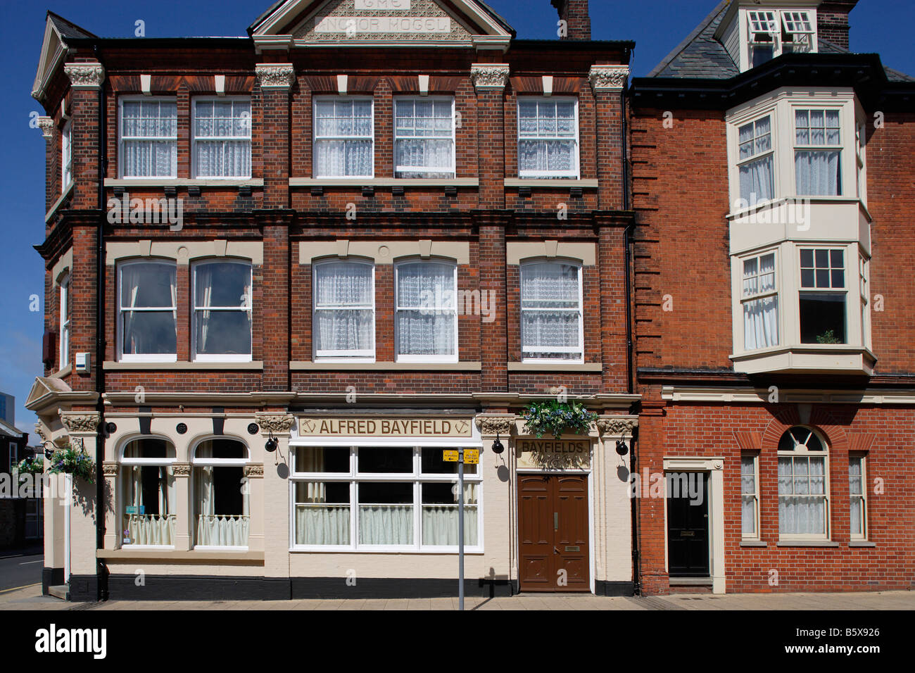 Lowestoft Town center Typical houses Norfolk UK Stock Photo - Alamy