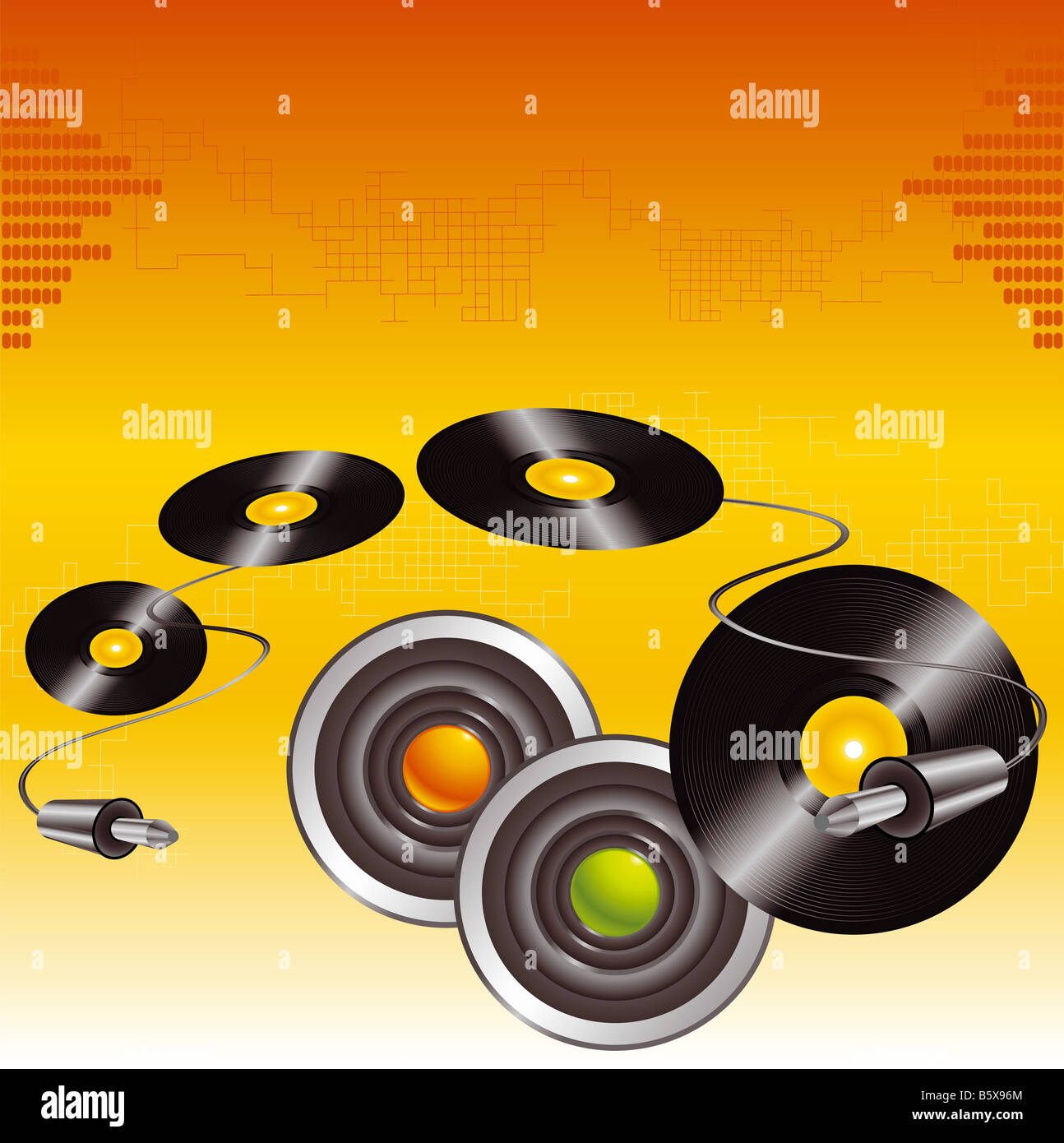Retro vinyl record background Stock Photo - Alamy