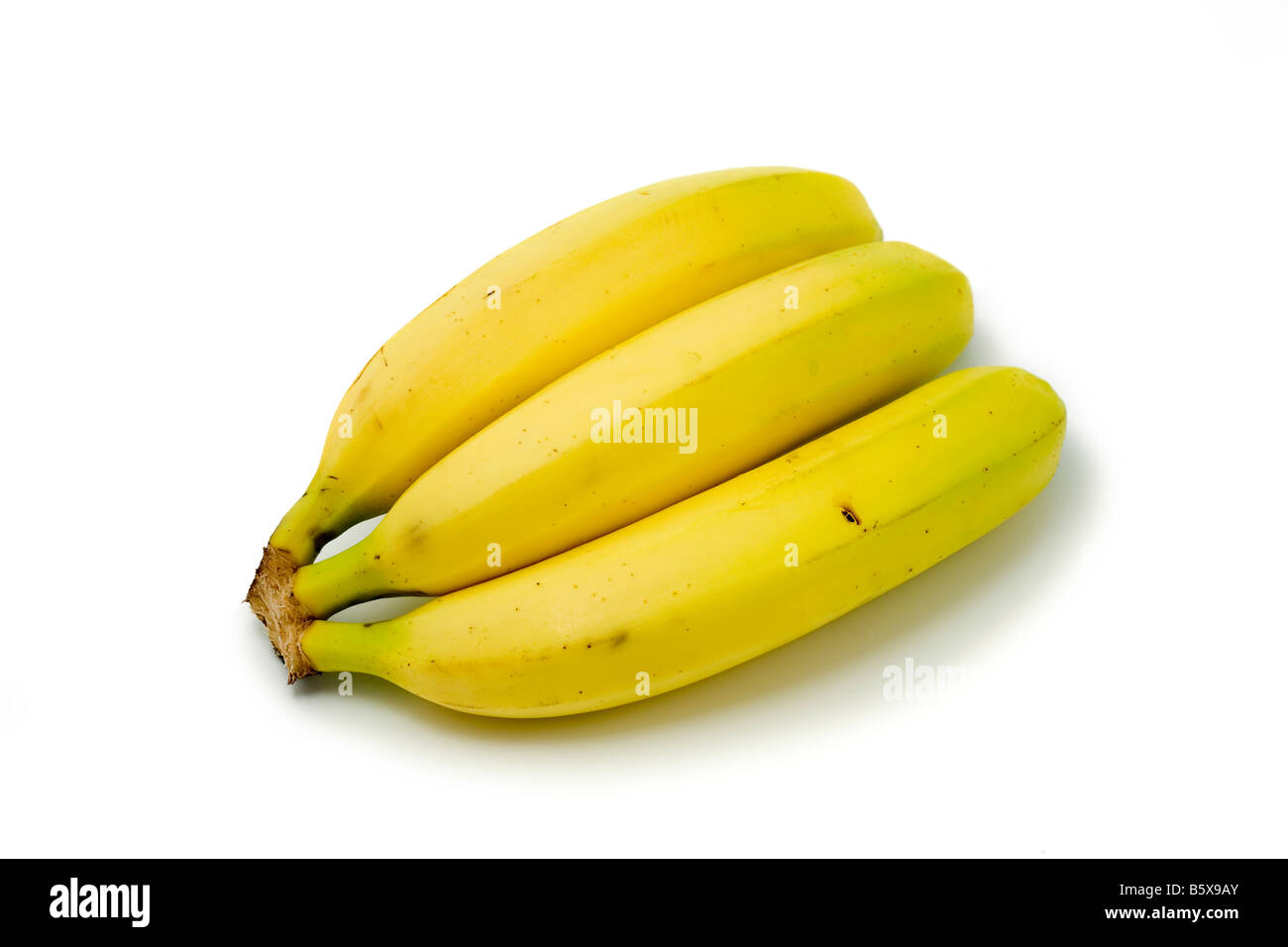 Bunch of three bananas Stock Photo - Alamy