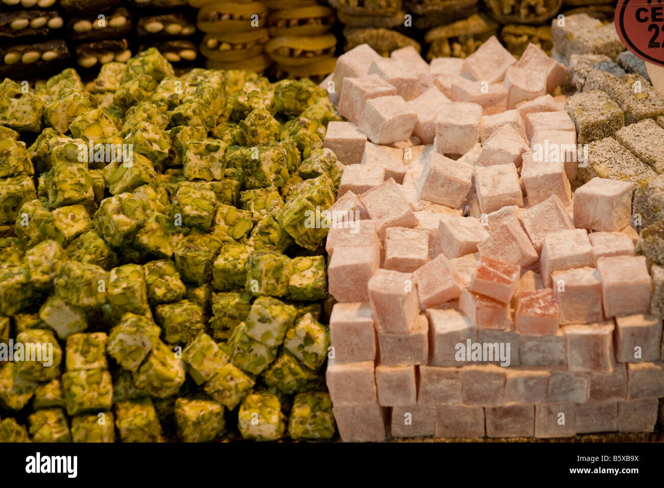 Turkish Delight candy, in Grand Bazaar, Istanbul Stock Photo - Alamy