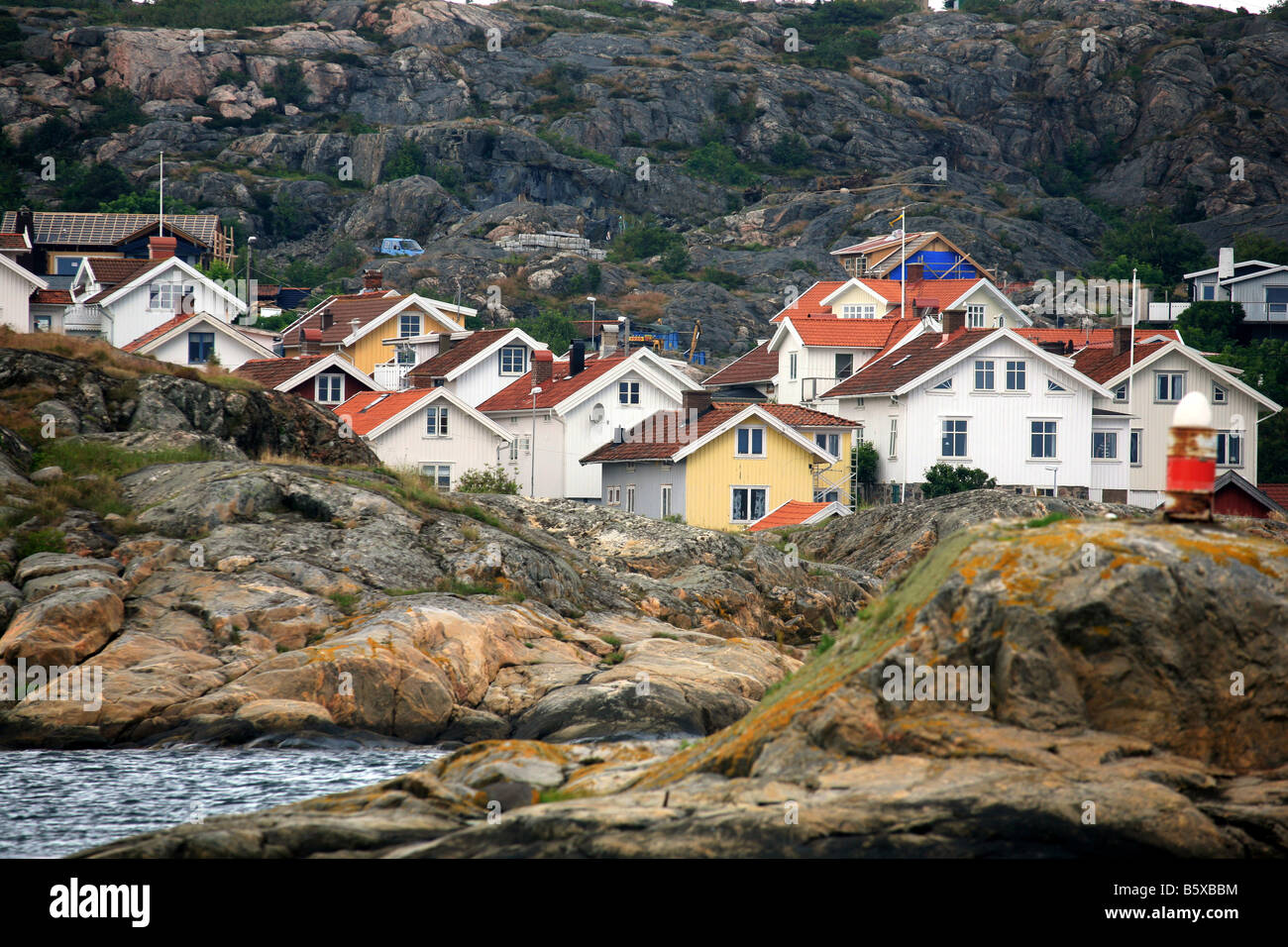 Hallevikstrand village West Coast Sweden Europe Stock Photo - Alamy