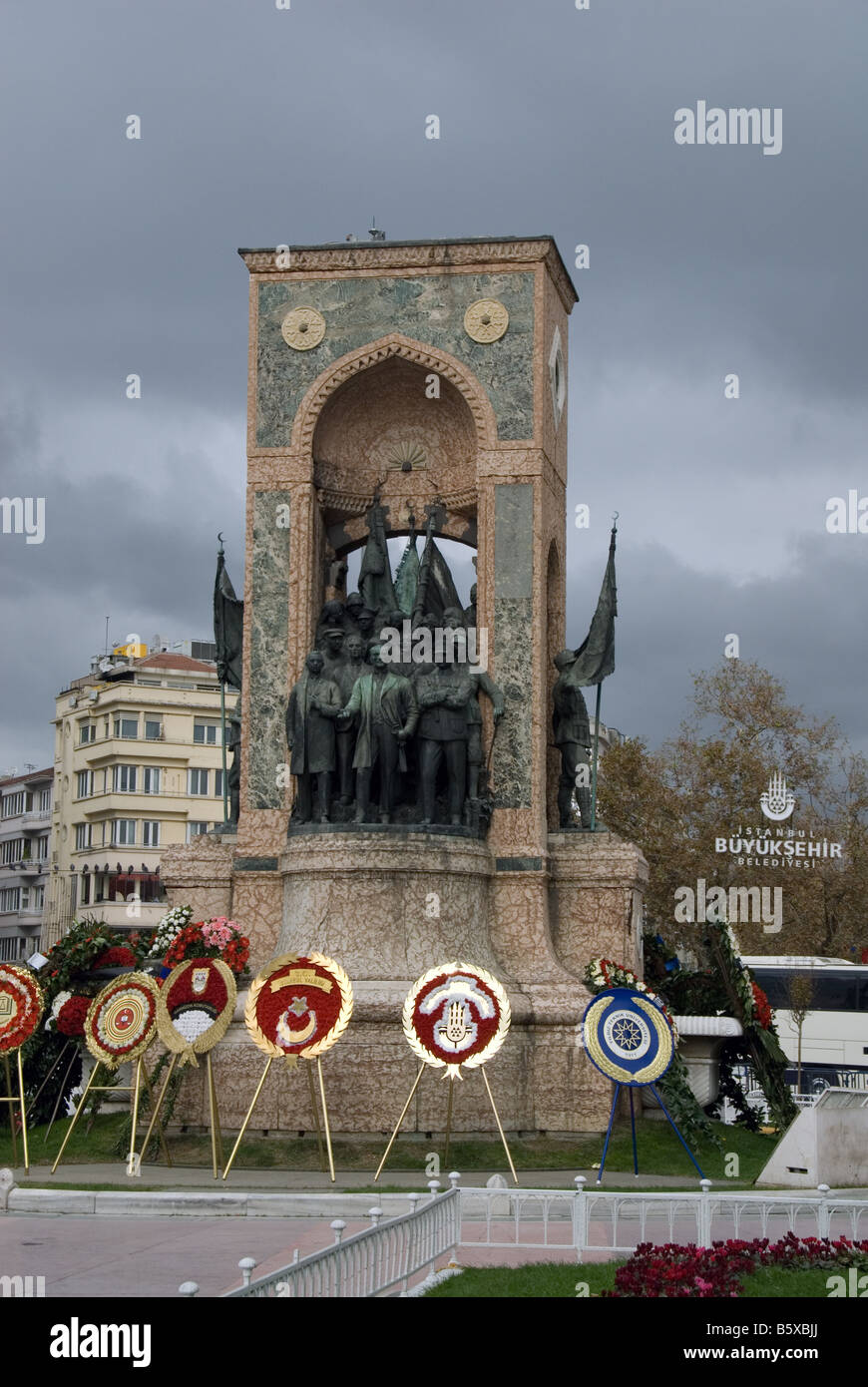 Republic monument taksim square istanbul hi-res stock photography and ...