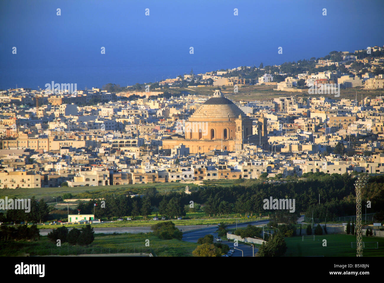 Mosta city Malta Island Stock Photo - Alamy