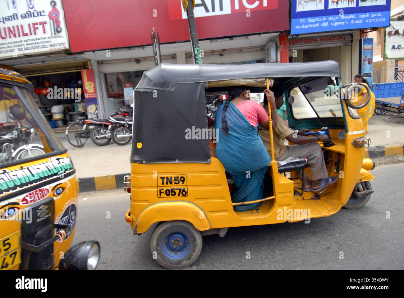 AN AUTORICKSHAW IN MADURAI TAMILNADU Stock Photo - Alamy