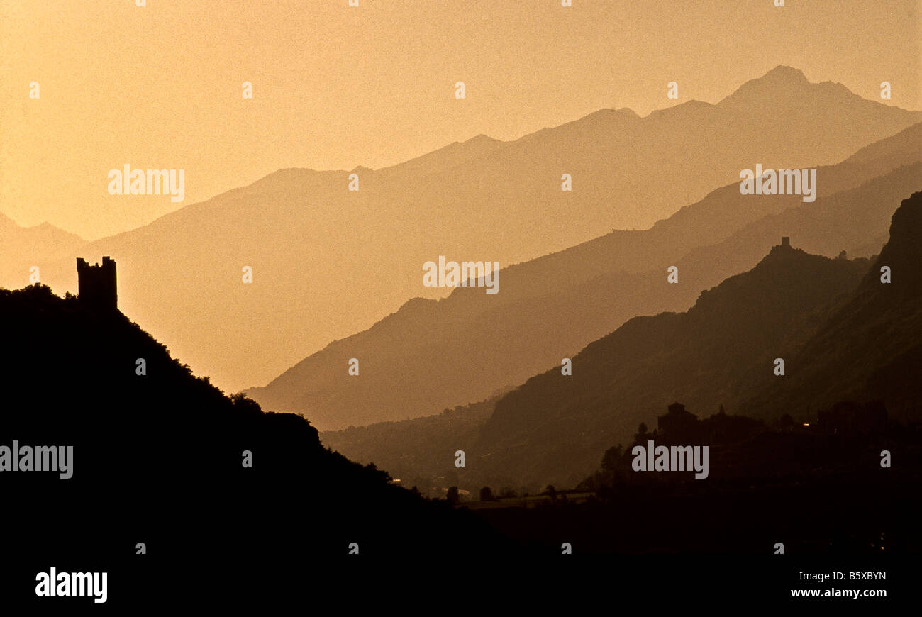 Ussel castle Chatillon Valle d'Aosta Italy Stock Photo - Alamy