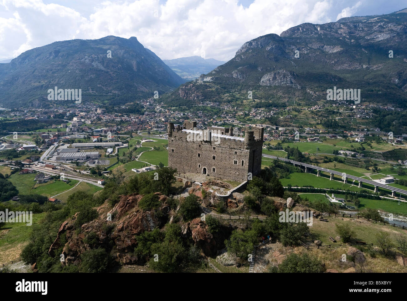 Ussel castle Chatillon Valle d'Aosta Italy Stock Photo - Alamy