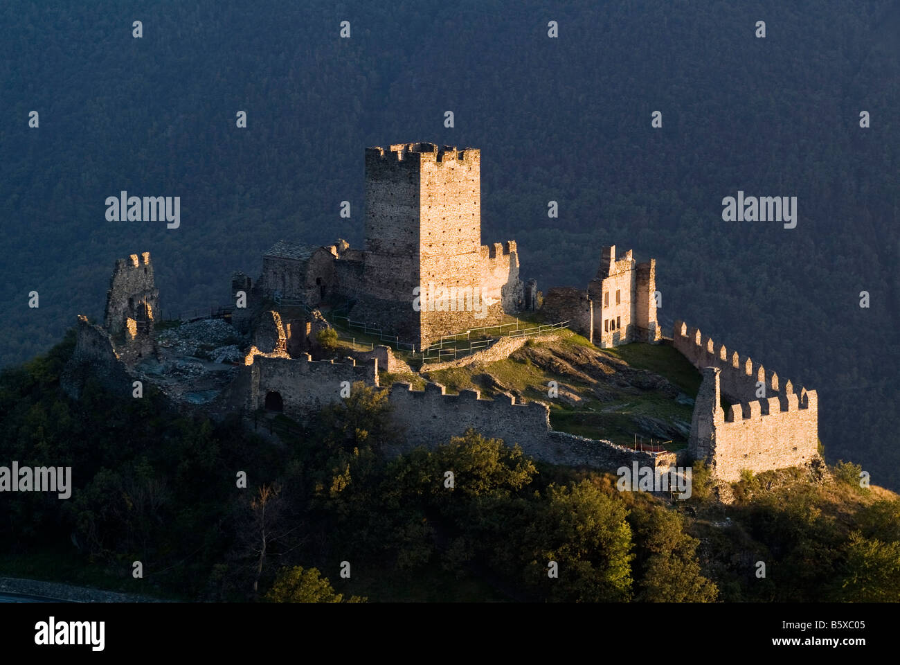Cly castle Saint-Denis Valle d'Aosta Italia Stock Photo - Alamy