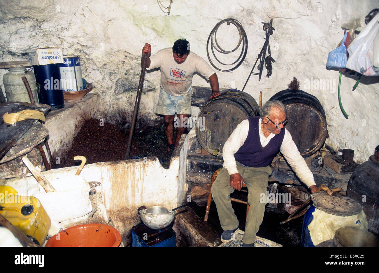 Old fashion wine making hi-res stock photography and images - Alamy