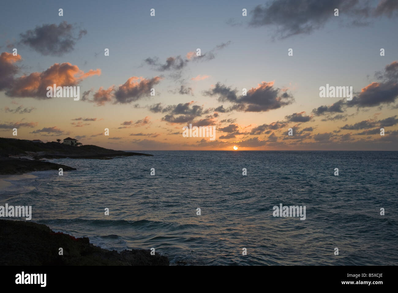 Sunset on caribbean tropical island hi-res stock photography and images ...