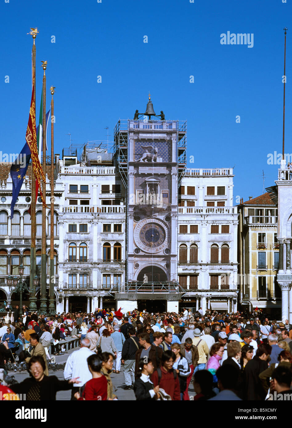 San Marco Clock Tower Under Wraps Stock Photo - Alamy