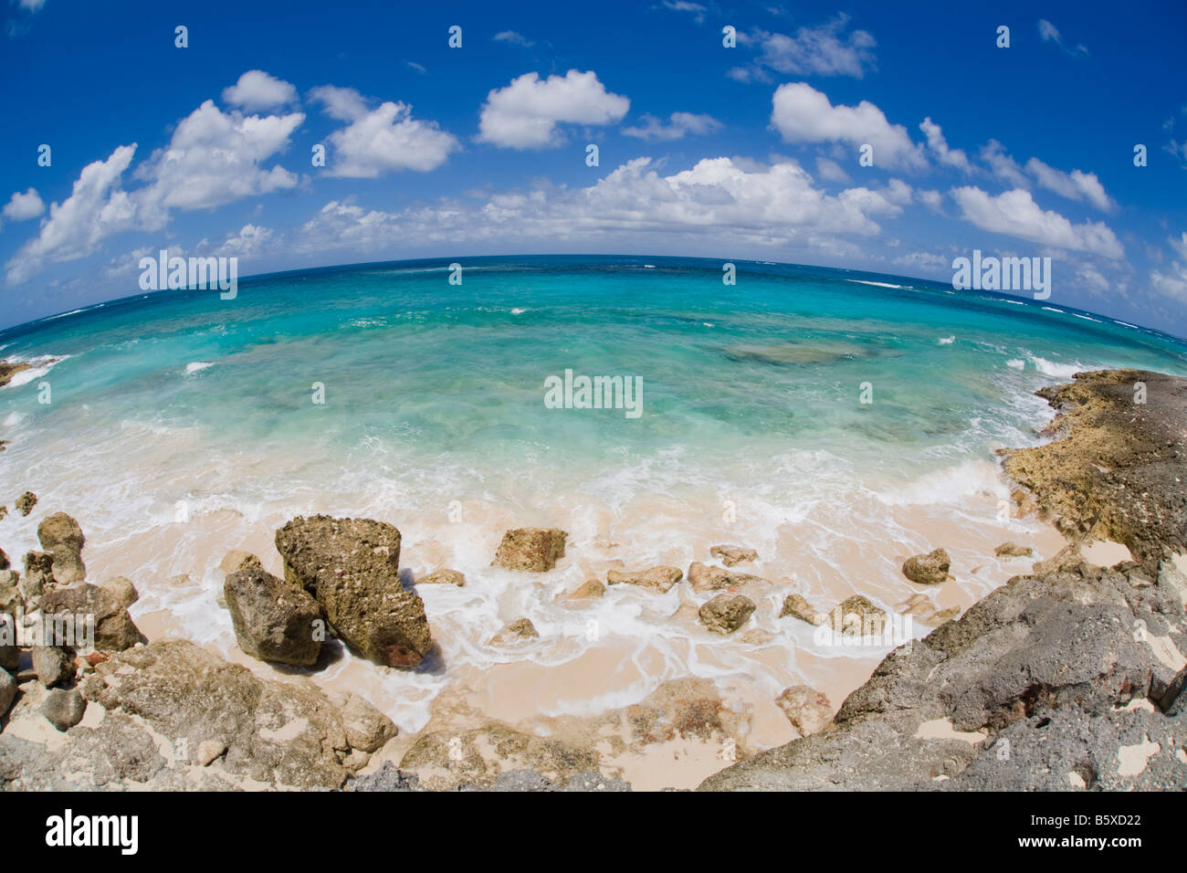 Small secluded beach on the caribbean island of Anguilla in the British ...