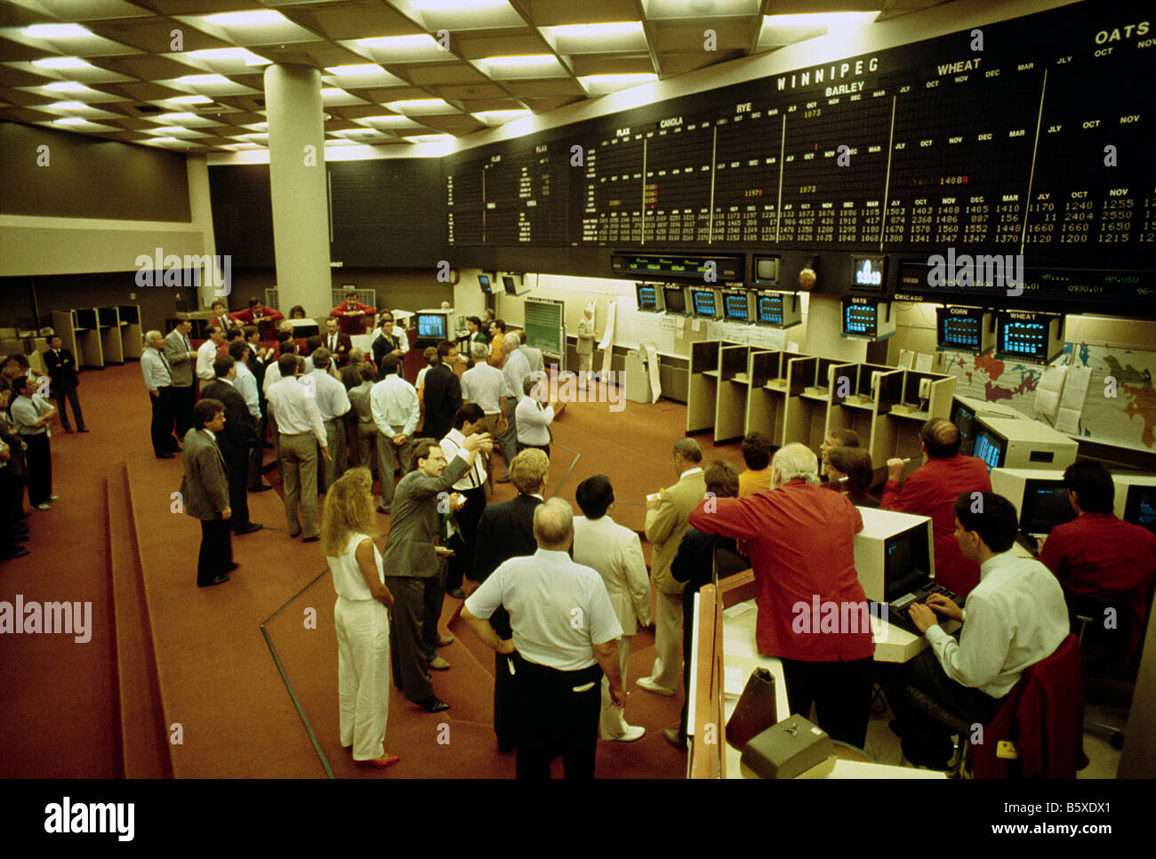 Western Canada s Stock Exchange in Winnipeg Manitoba Canada Stock Exchange Business people in Stock Market Stock Photo Alamy