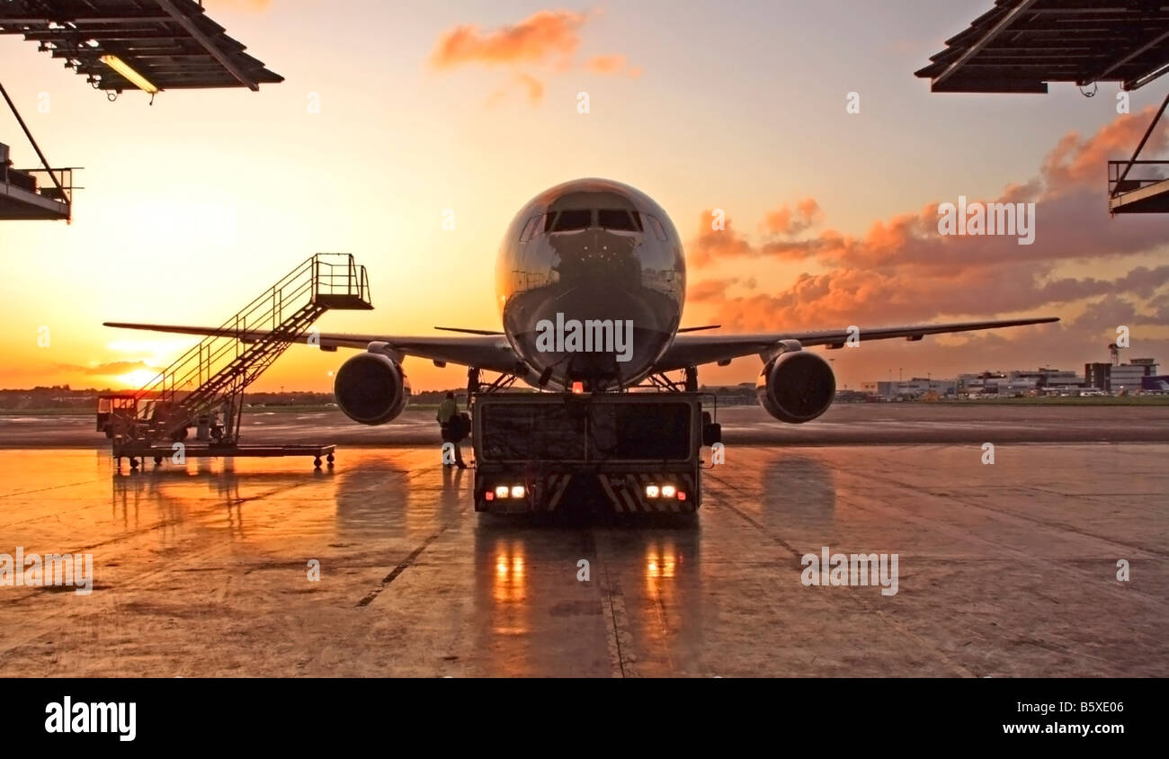 Boeing 767 300 Cardiff International Airport Terminal in Background ...