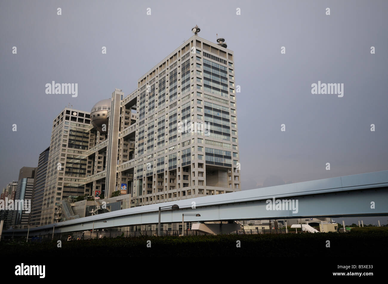 Fuji TV headquarters building (by Kenzo Tange). Odaiba island. Tokyo ...