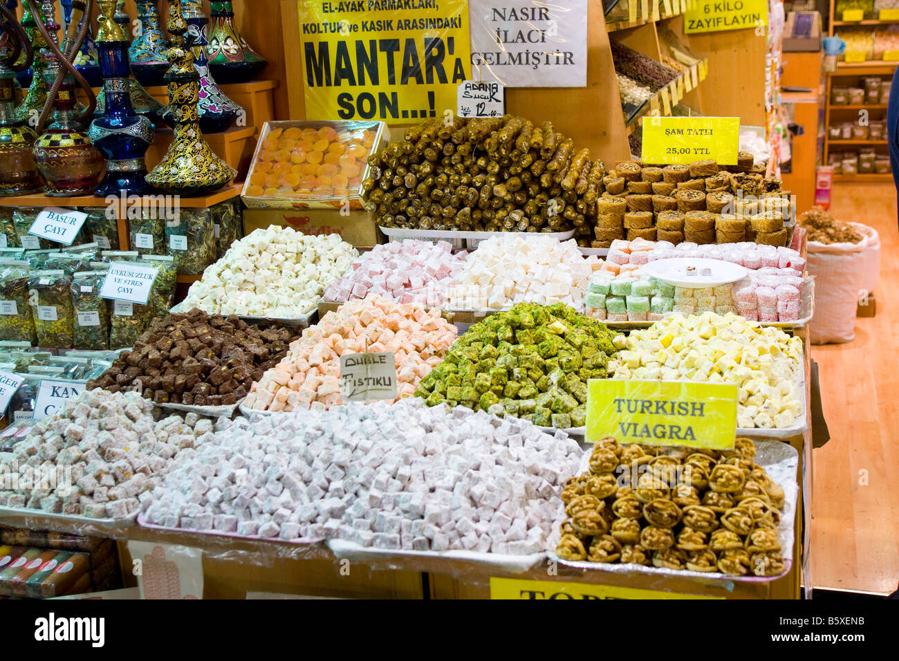 Turkish sweet stall, Grand Bazaar, Istanbul, Turkey Stock Photo - Alamy