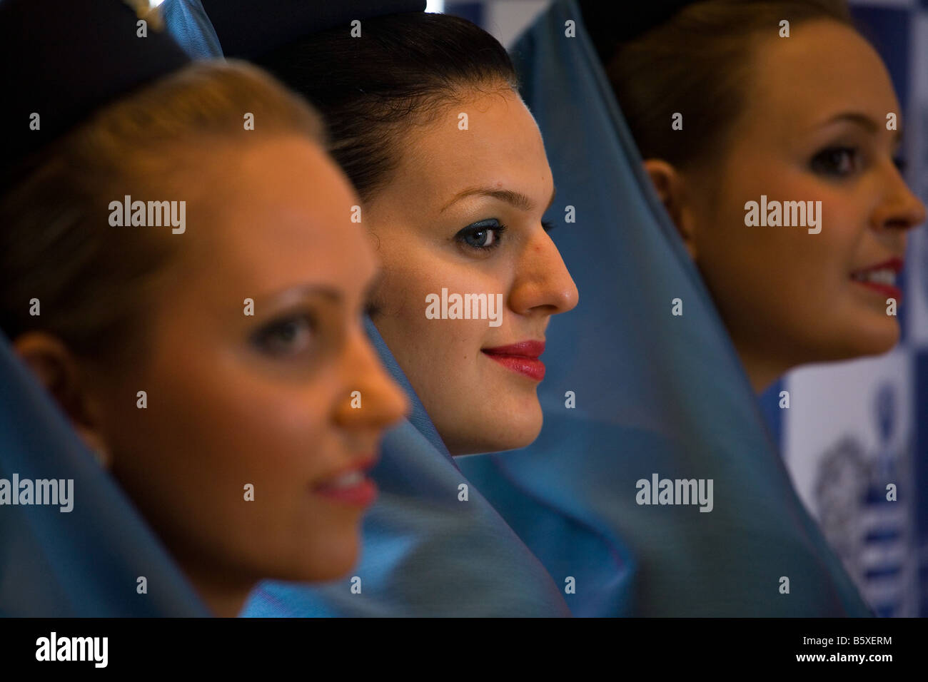 Hostesses from Gulf Air the new sponsors of QPR Football Club at a ...