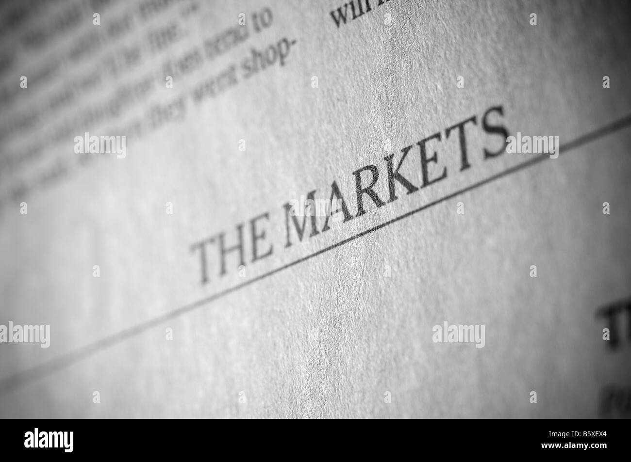 The financial business section of a newspaper Stock Photo - Alamy