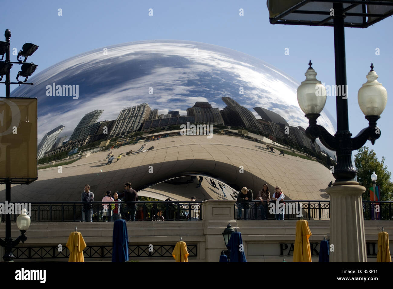The Bean, modern art at Millenium Park Chicago Stock Photo - Alamy
