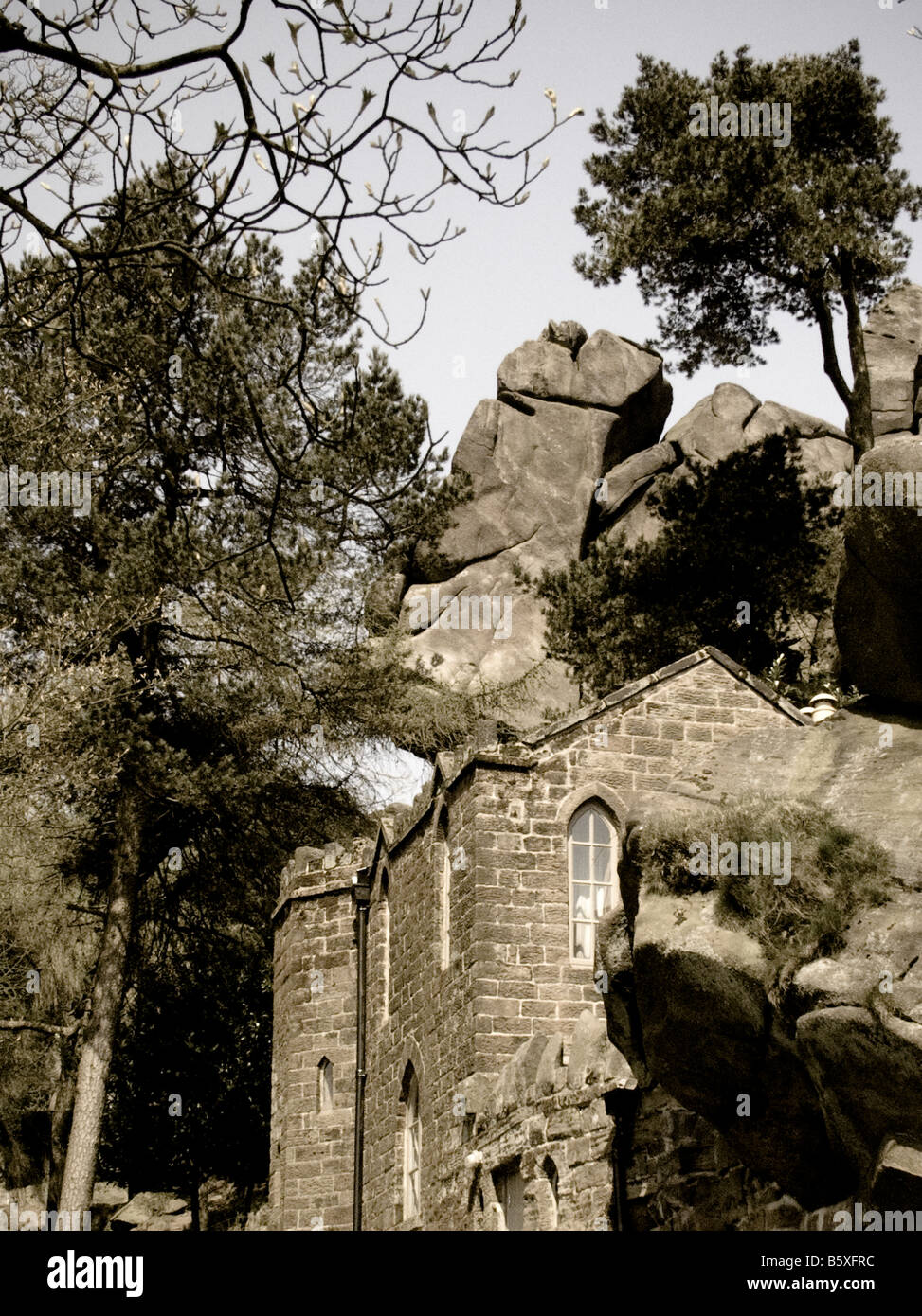 Rockhall cottage at the Roaches rock climbing area Stock Photo - Alamy