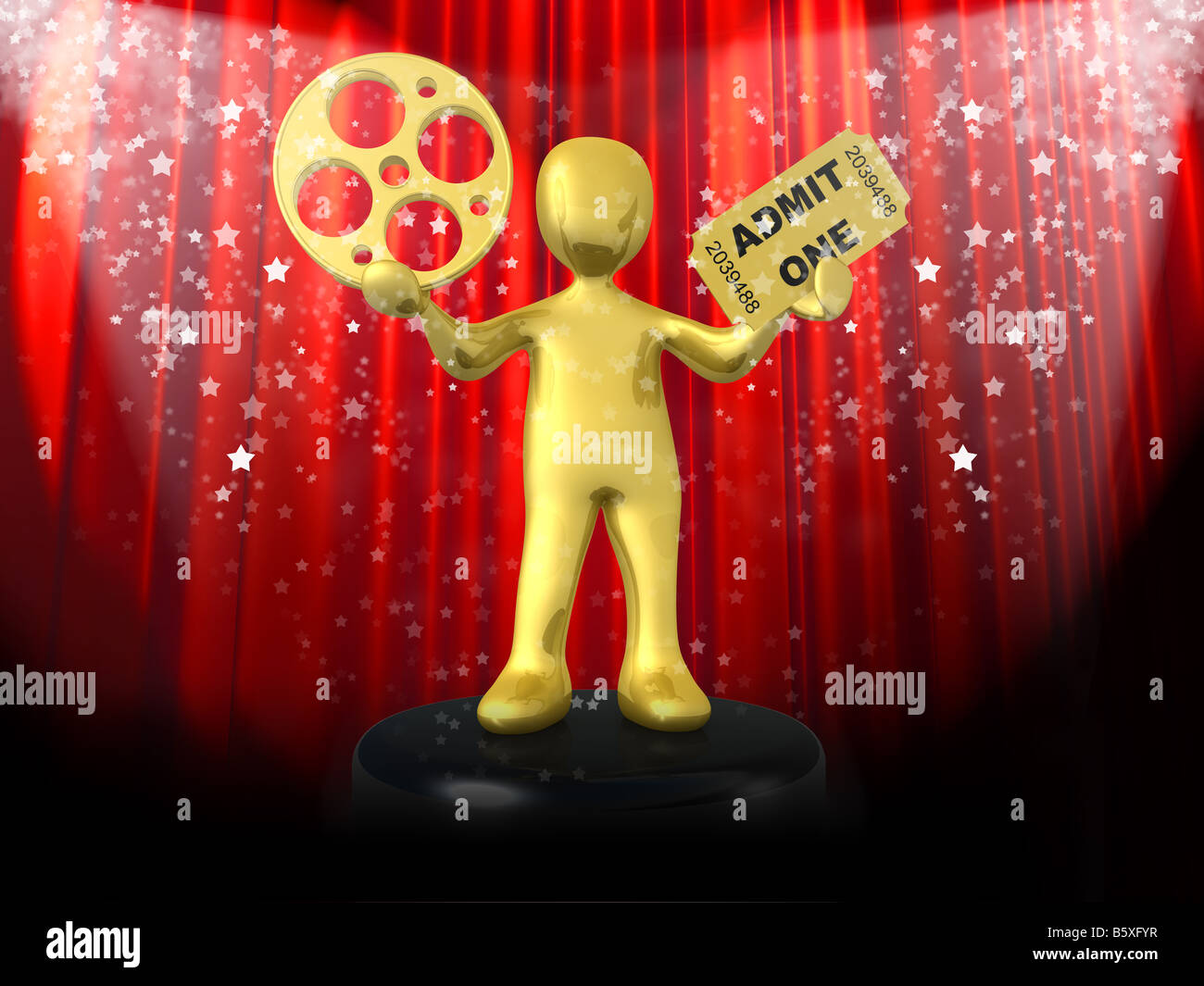 Golden statue award hi-res stock photography and images - Alamy