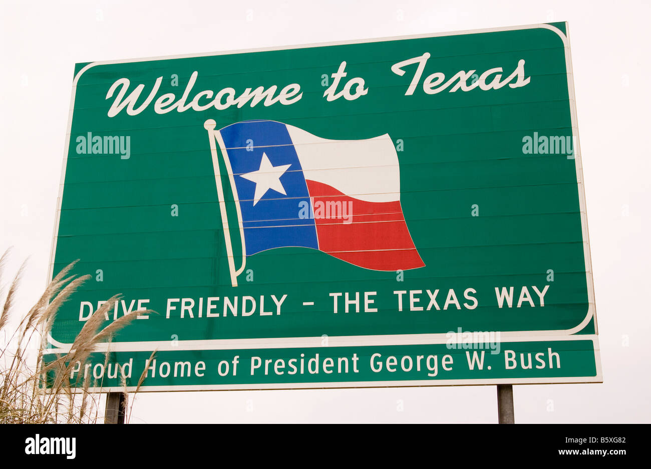 Welcome To Texas Sign USA Stock Photo - Alamy
