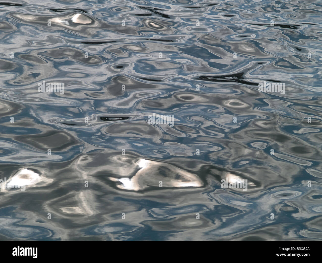 sea ripples with a metallic appearance taken in the Falmouth Harbour ...