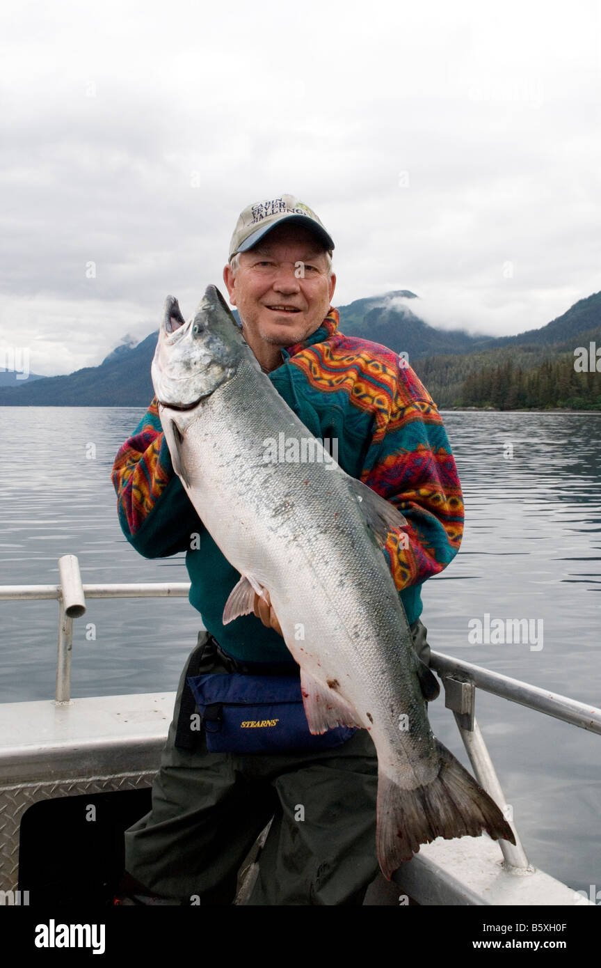 Doug Wilson with a 21 pound Silver salmon caught while fishing at ...